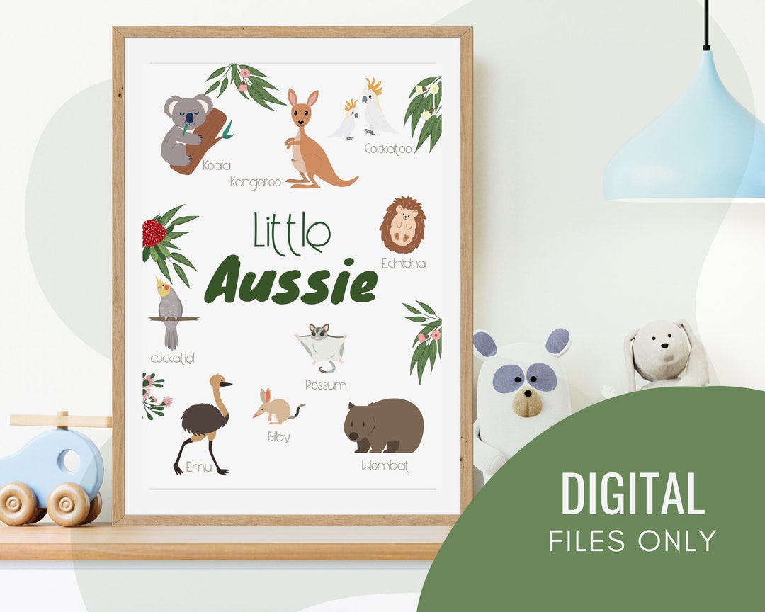 Little Aussie Australian Animal Themed Nursery, Playroom or Bedroom ...