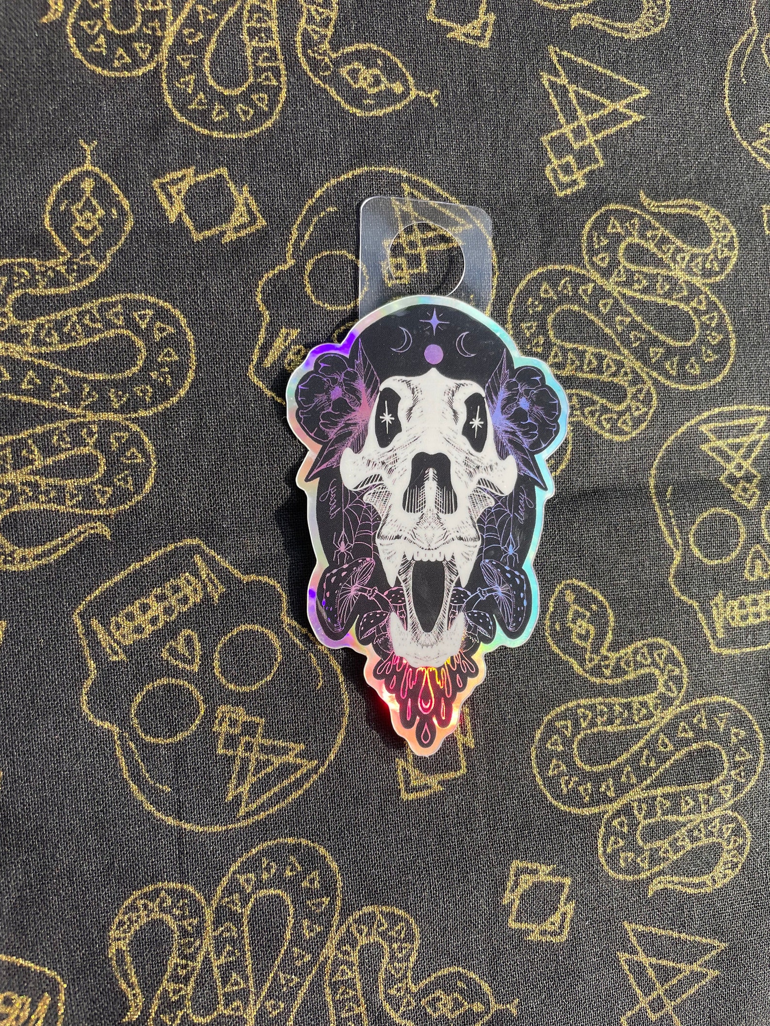 Holographic Animal Skull Sticker - Etsy
