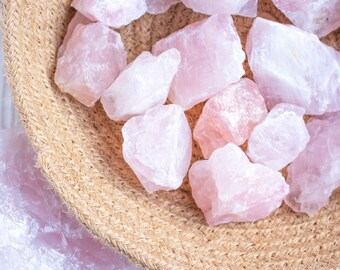 Raw Rose Quartz Crystal / Raw Rose Quartz Stone / Rough Stones - Etsy