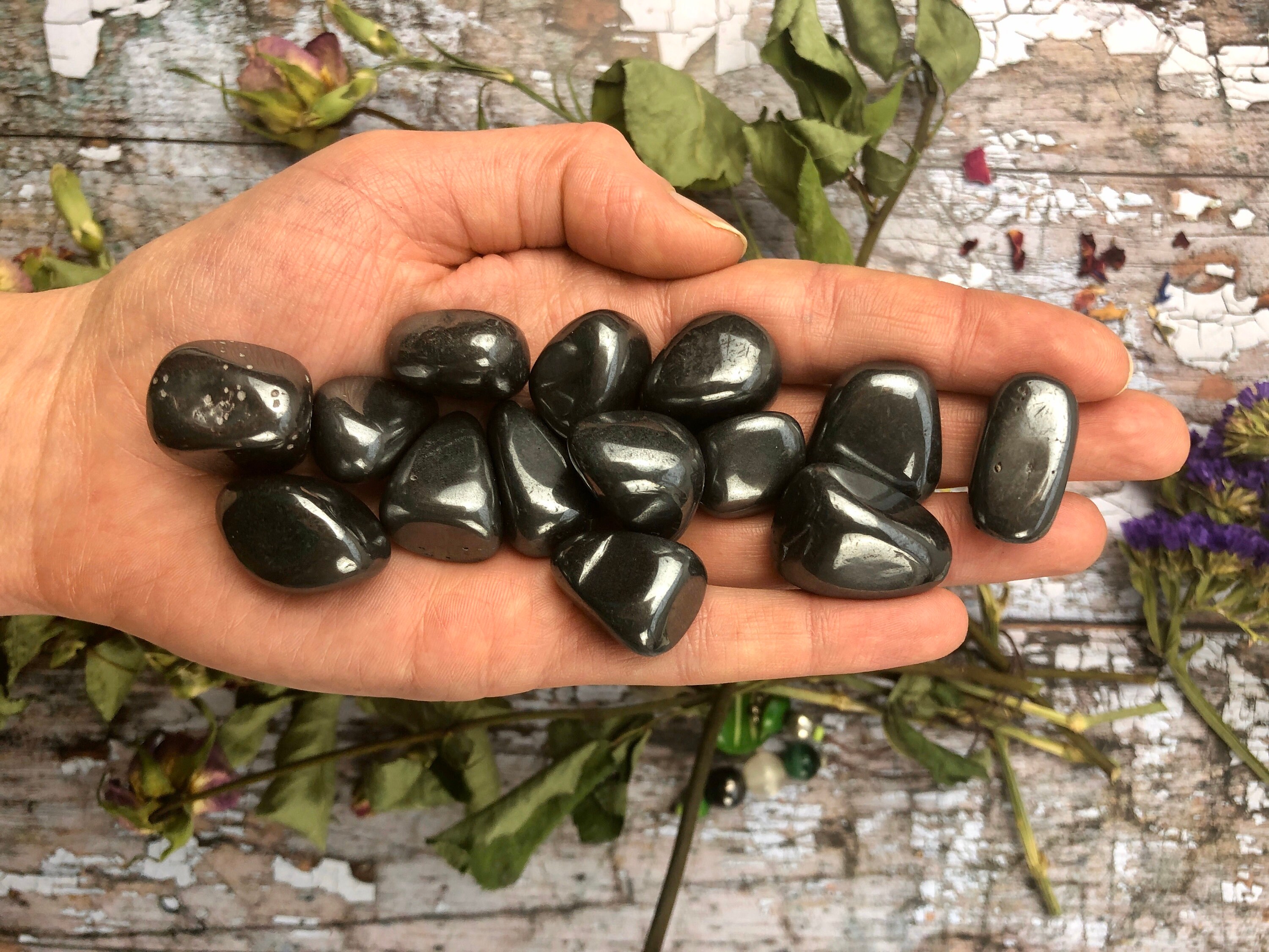 Hematite Tumble Stone / Hematite Crystal / Hematite Tumbled | Etsy