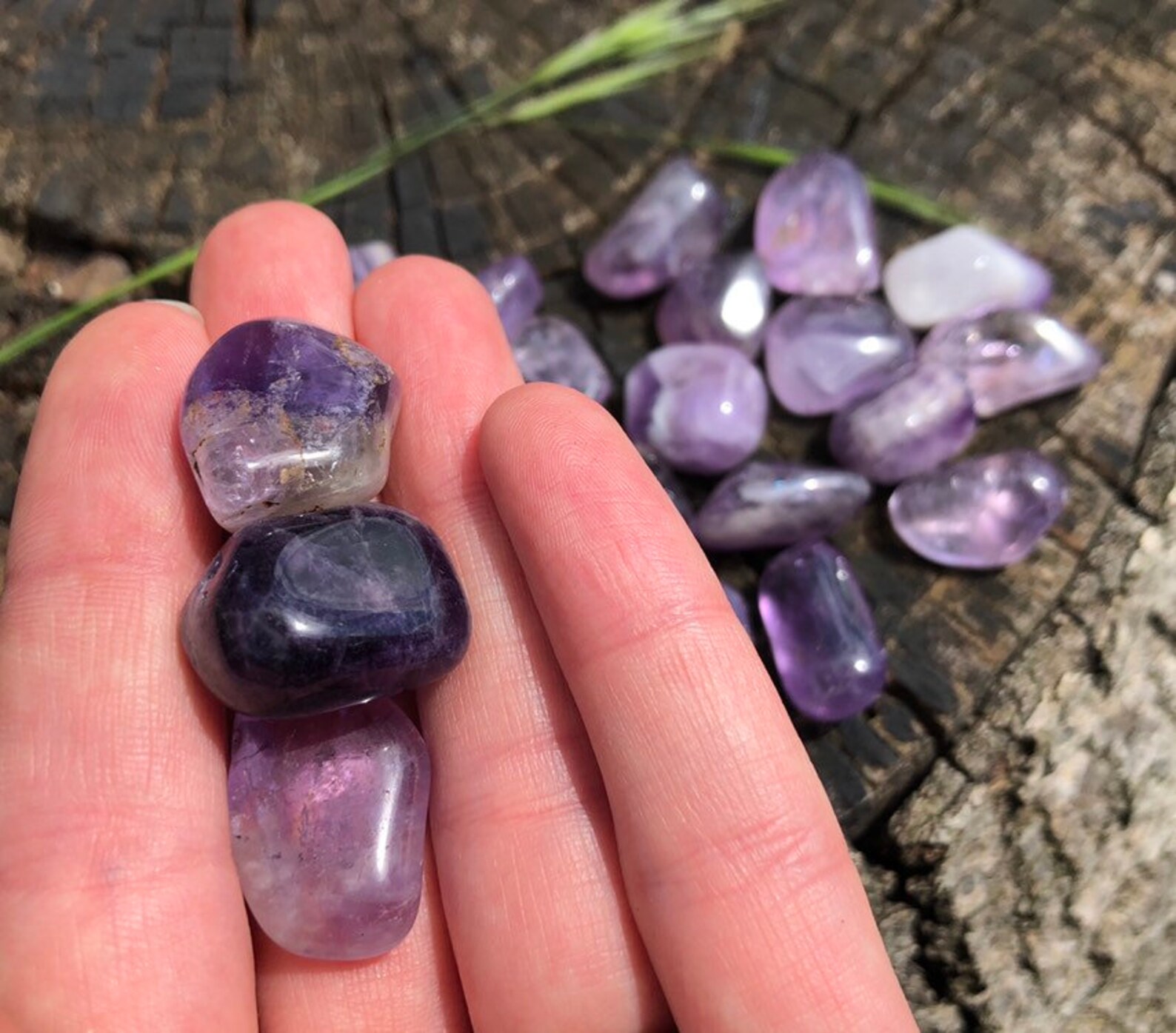 Amethyst Crystal / Amethyst Tumble Stone / Amethyst Tumbled | Etsy