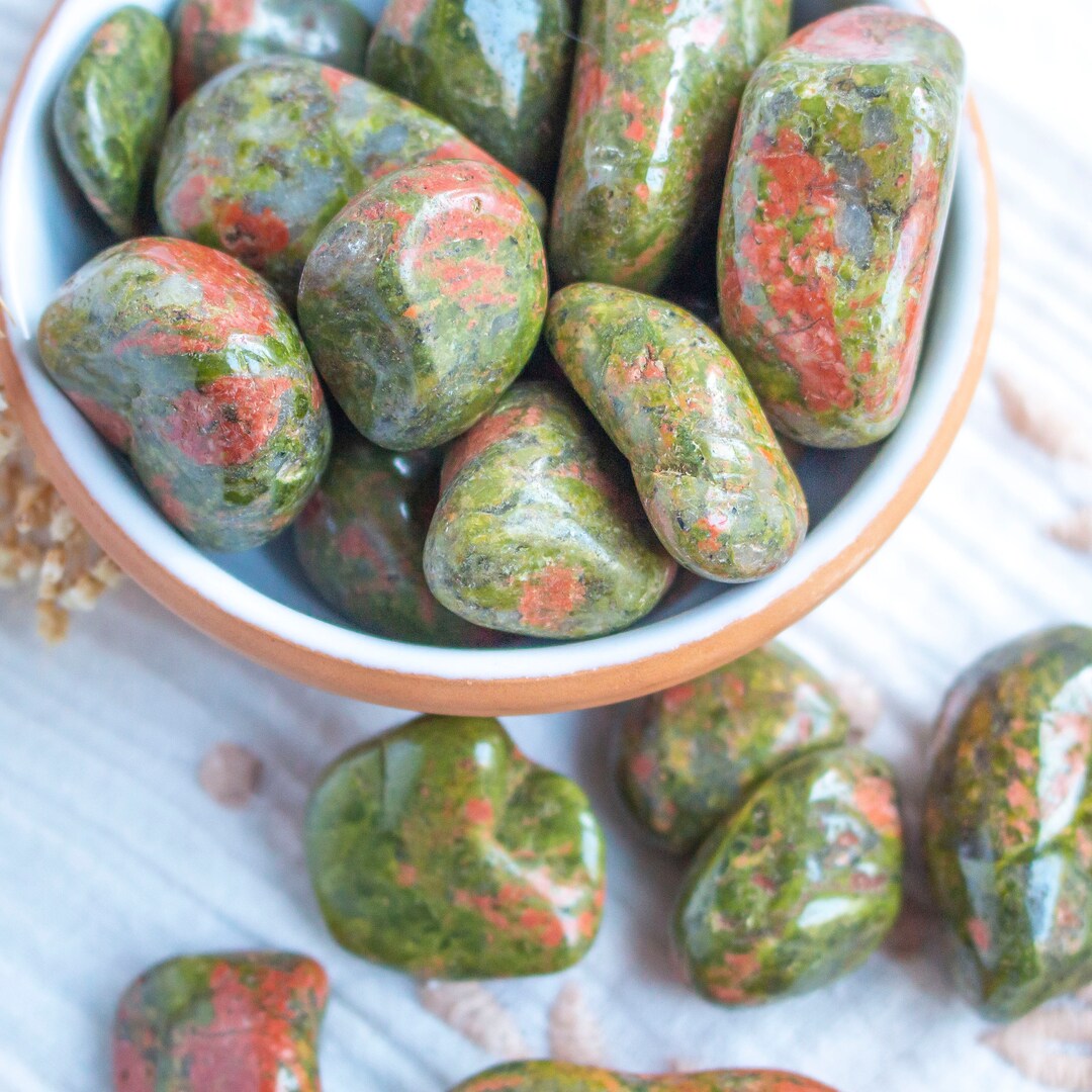 Unakite Tumblestone Crystal - Etsy