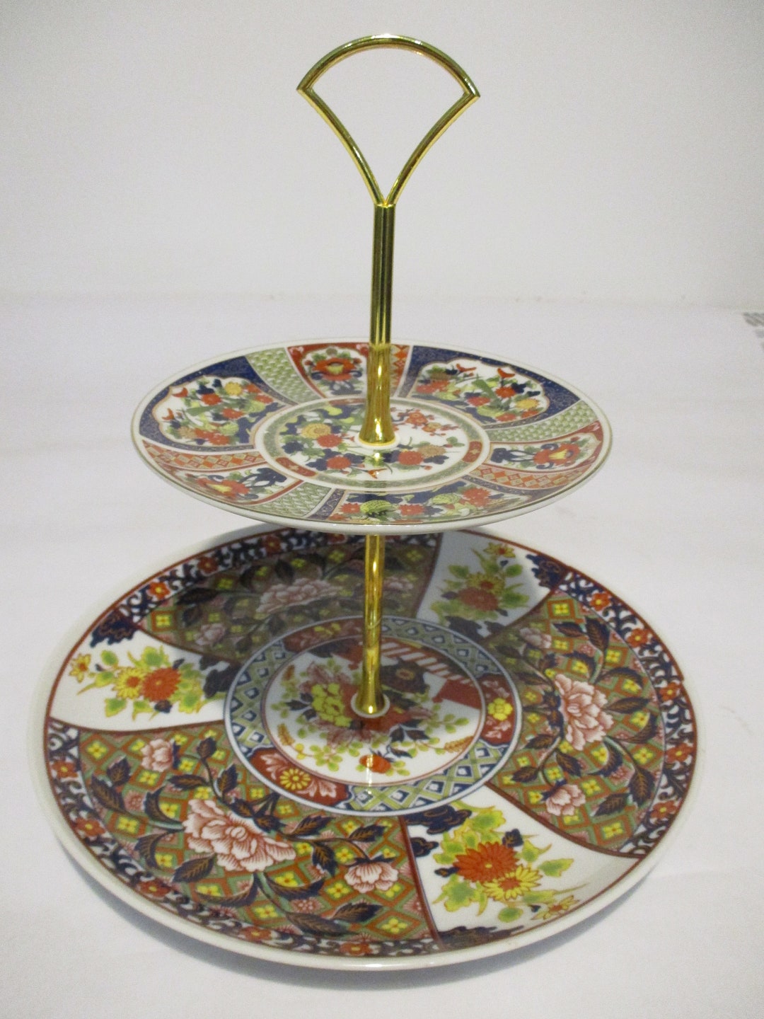Cake Stand, Upcycled Plates, Two Tier Cake Stand, Chinese Cake Stand ...