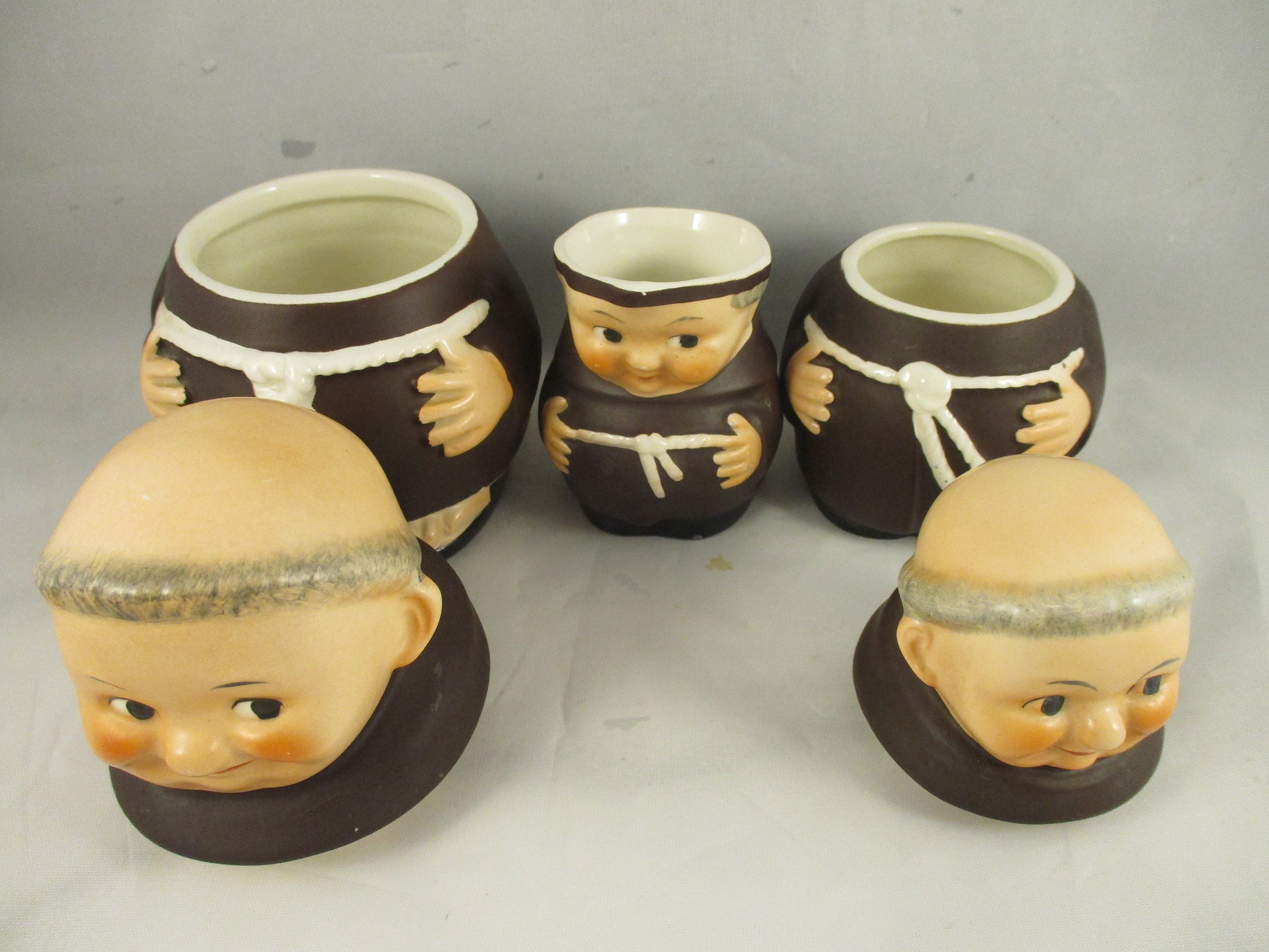 Vintage Goebel Monk Set, Goebel Monk Sugar Pot, Goebel Monk Creamer Jug ...