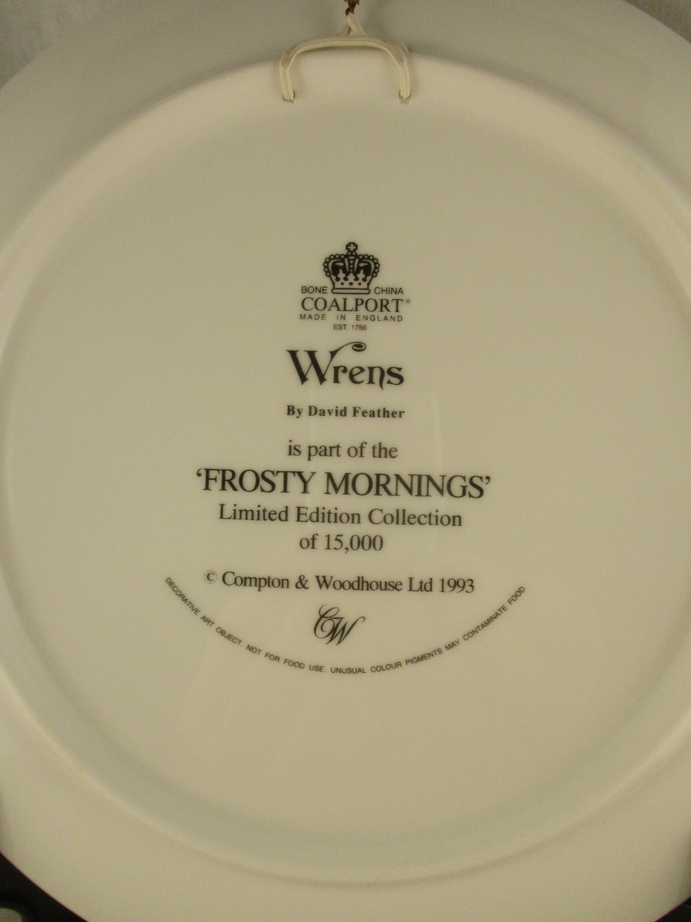 Coalport Plate, Wren Plate, Bird Plate, Limited Edition Plate, Vintage ...