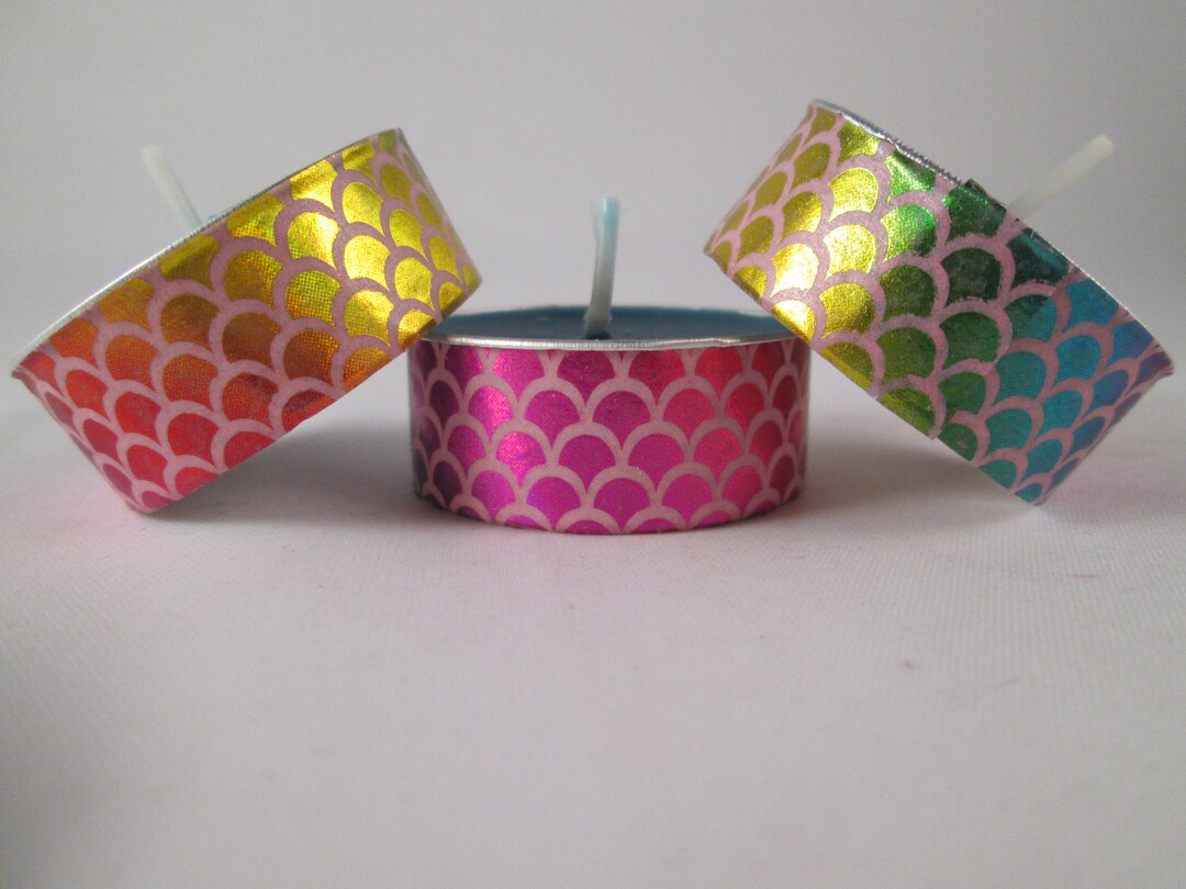 Mermaid Candles, Decorated Tea Lights, Washi Tealights, Fish Candles ...