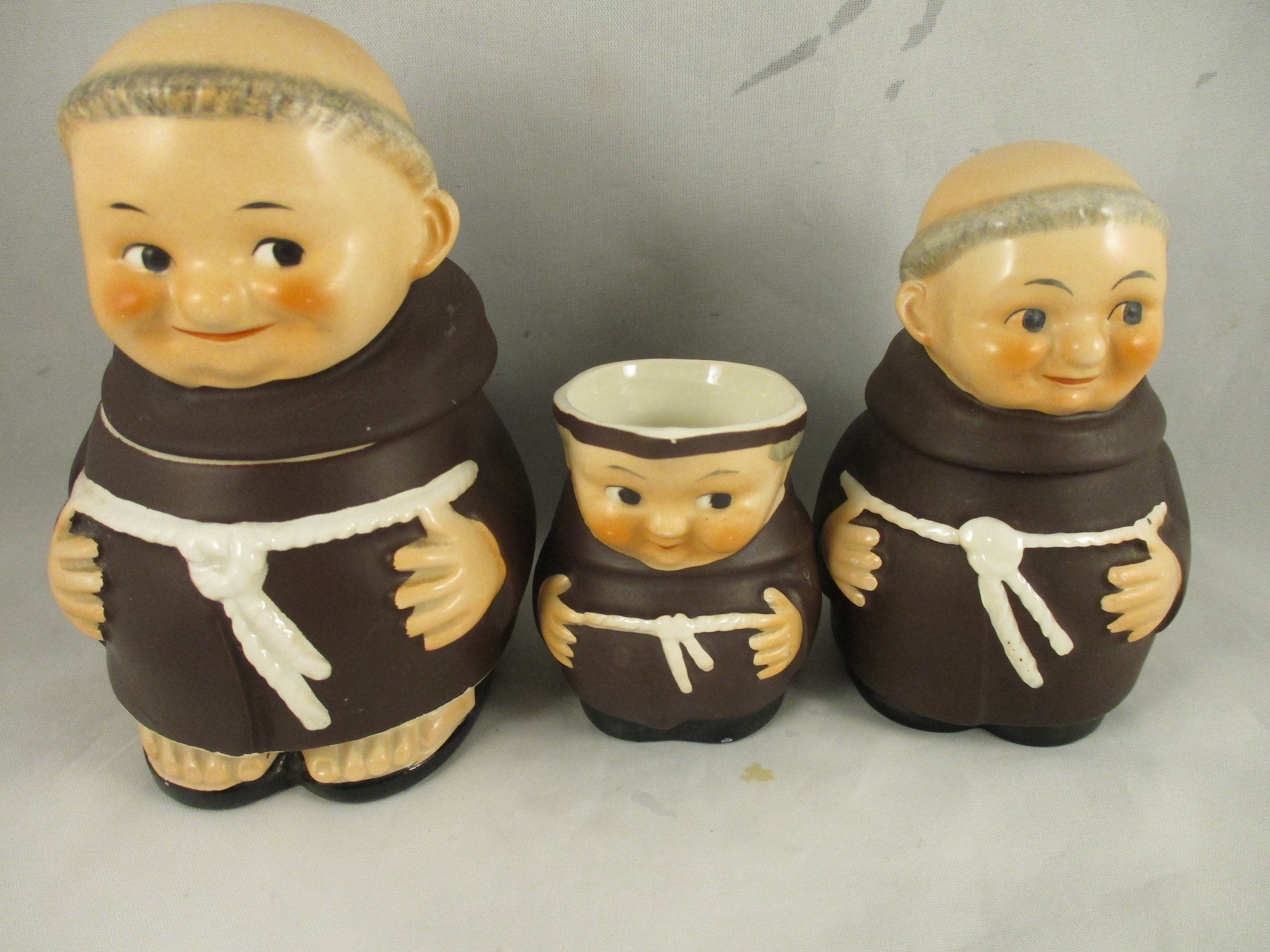 Vintage Goebel Monk Set, Goebel Monk Sugar Pot, Goebel Monk Creamer Jug ...