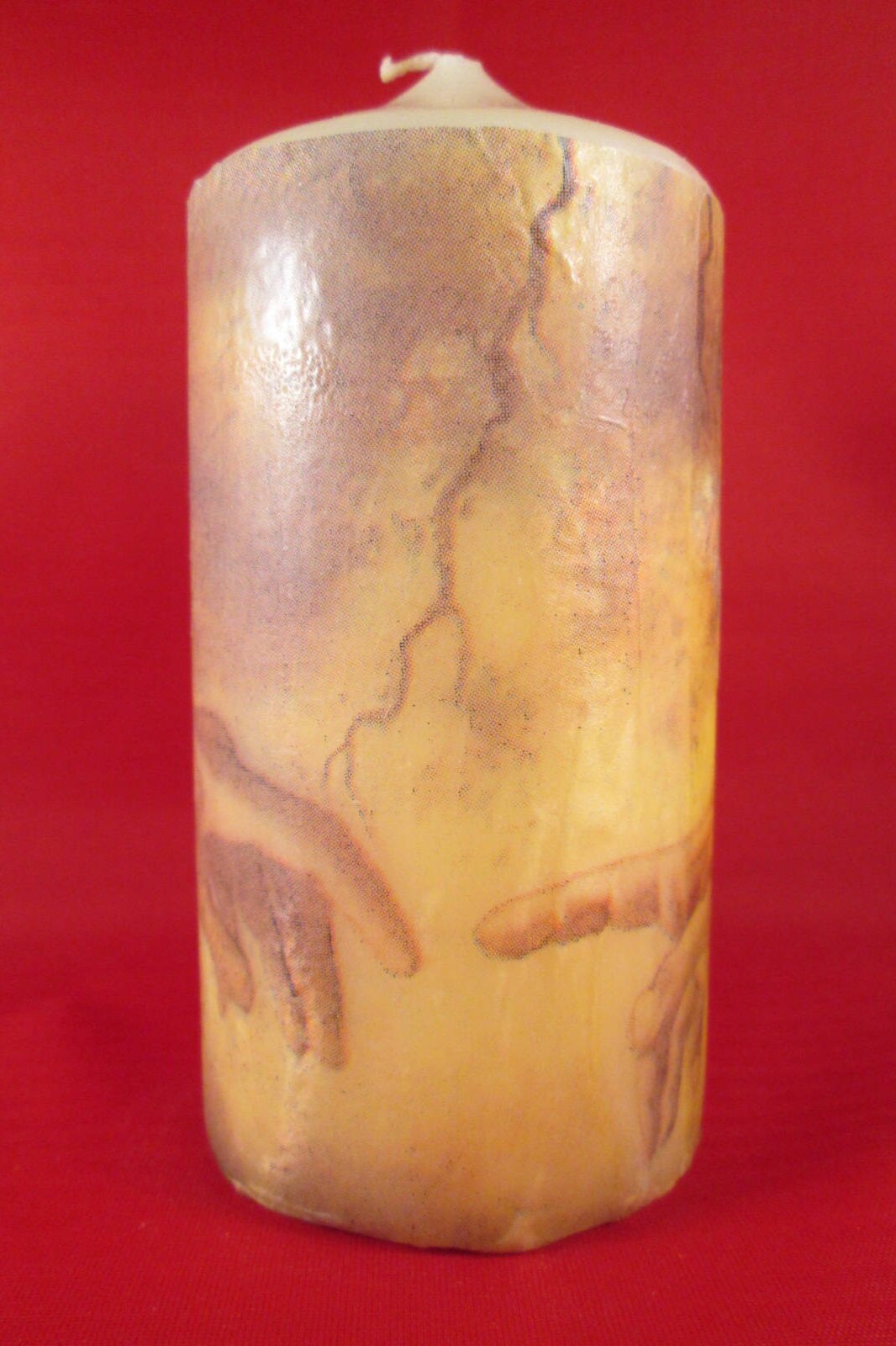 Decorated Candle, Religious Candle, Creation of Adam, Decoupage Candle ...