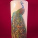 Peacock Candle, Peacock Gift, Large Pillar Candle, Decorated Candle ...