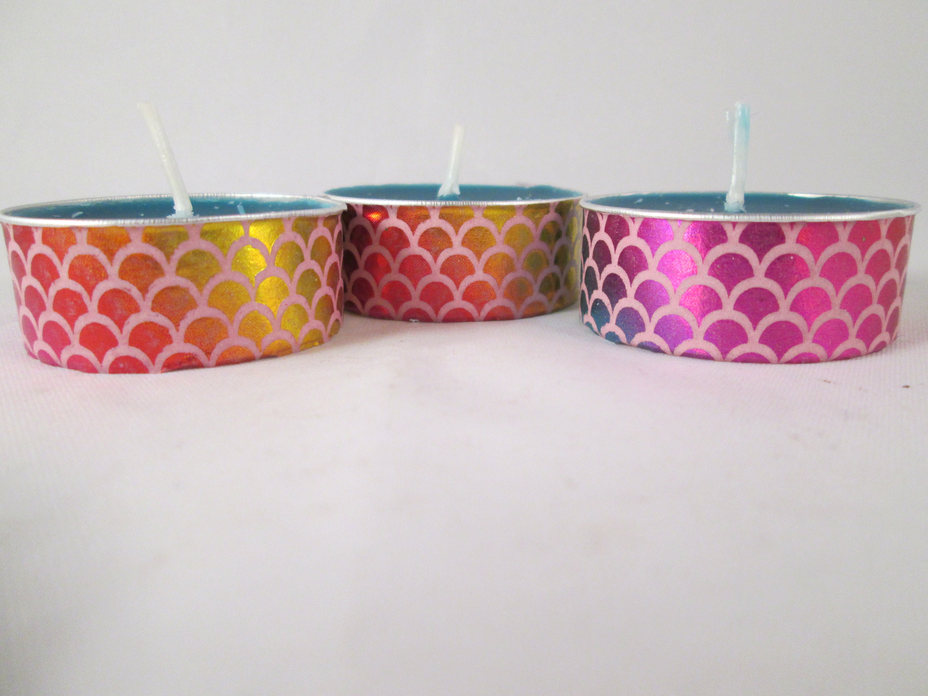 Mermaid Candles Decorated Tea Lights Washi Tealights Fish - Etsy