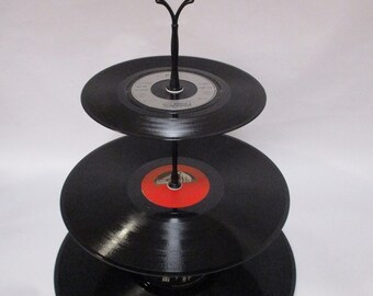 Record Cake Stand | Etsy