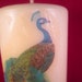 Peacock Candle, Peacock Gift, Large Pillar Candle, Decorated Candle ...