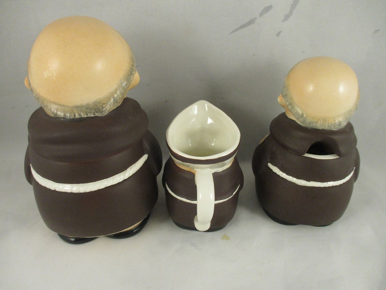 Vintage Goebel Monk Set, Goebel Monk Sugar Pot, Goebel Monk Creamer Jug ...