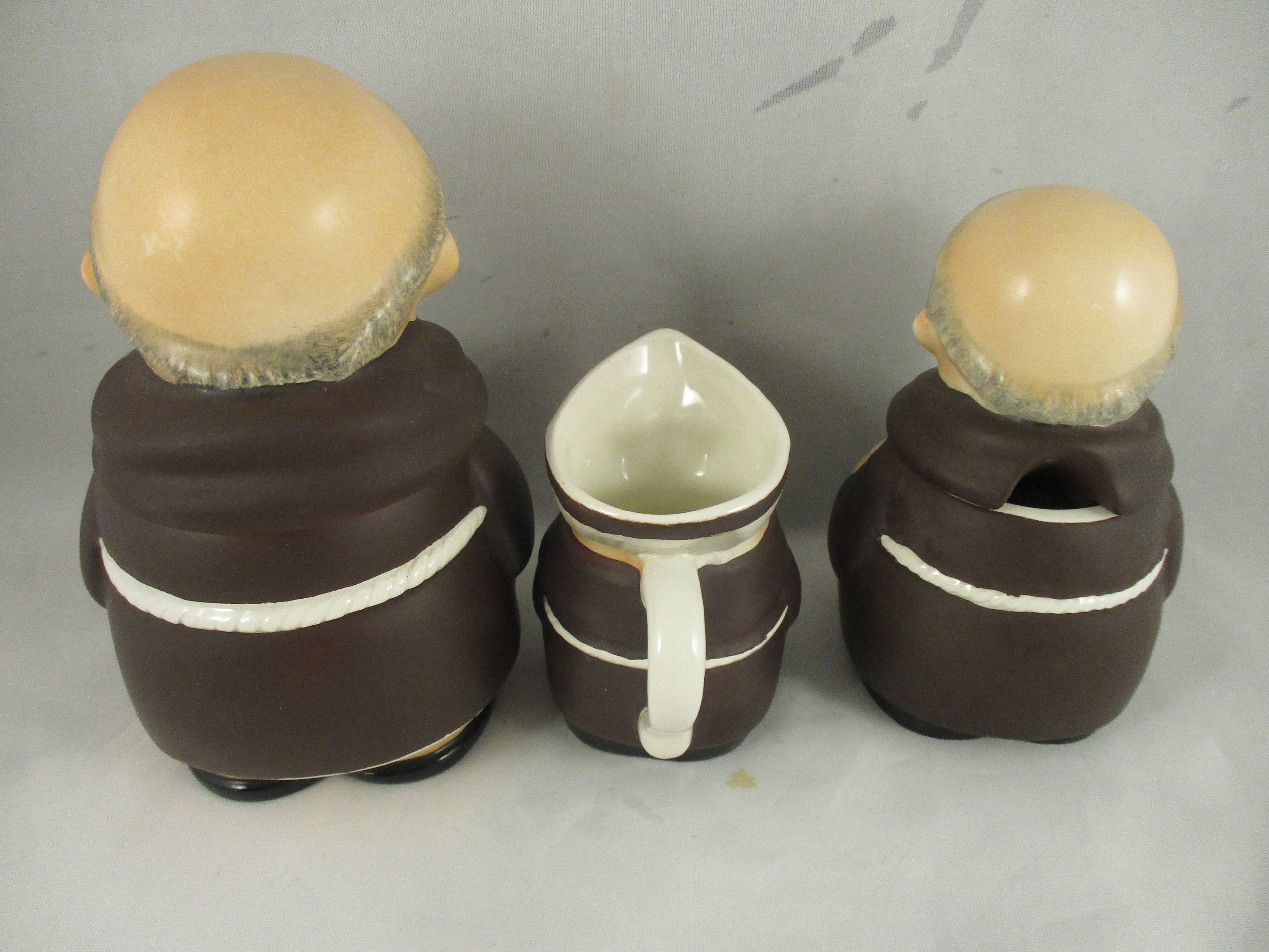Vintage Goebel Monk Set, Goebel Monk Sugar Pot, Goebel Monk Creamer Jug ...