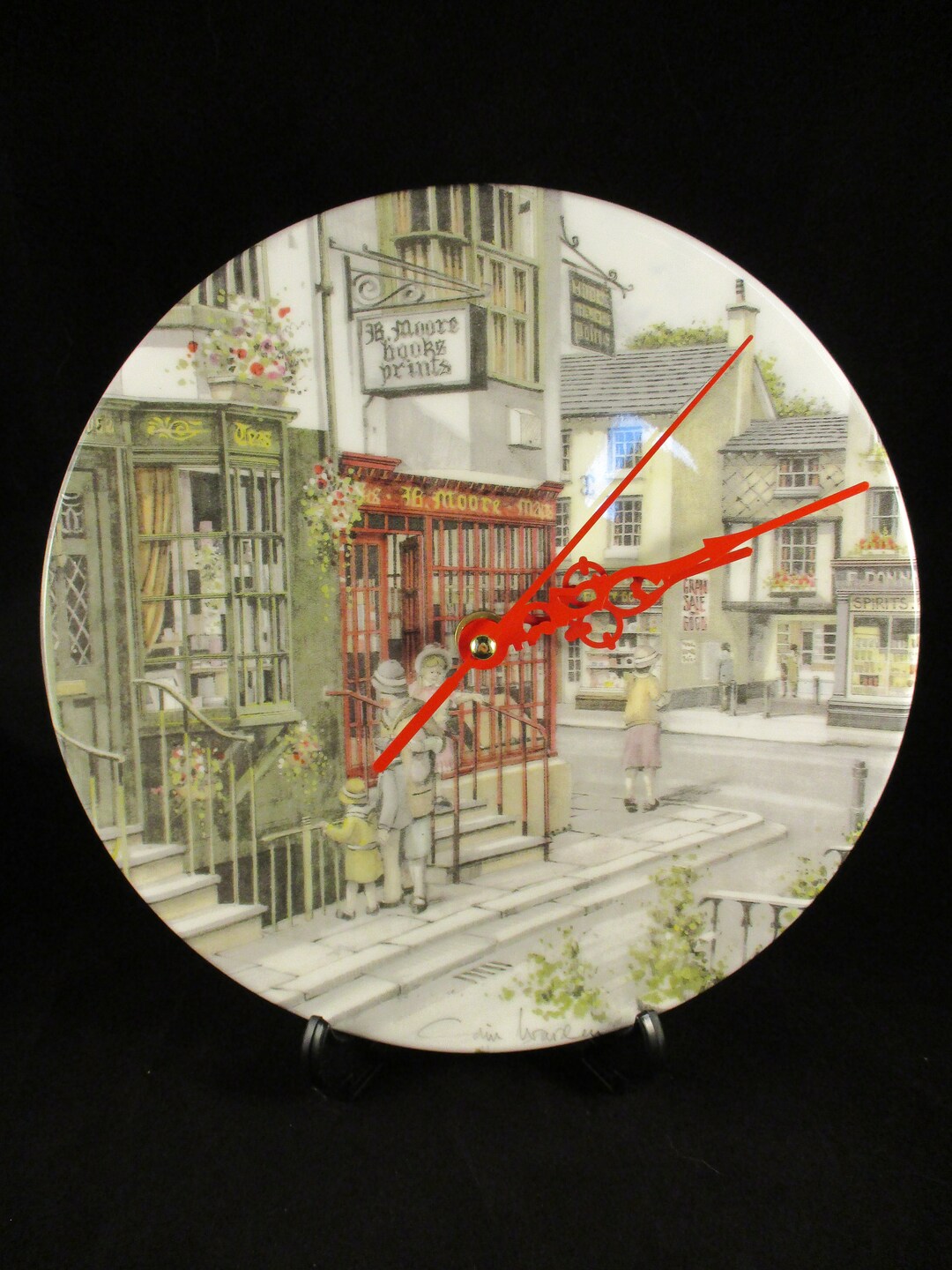 Recycled Plate Clock, Royal Doulton Plate Clock, Window Shopping Plate ...