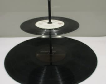 Record Cake Stand, Upcycled Records, Three Tier Cake Stand, Vinyl Cake ...