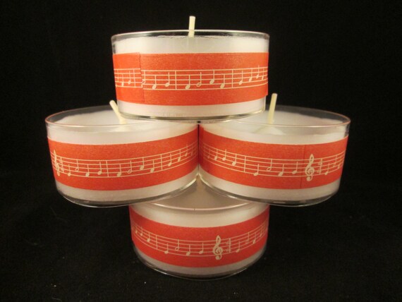 Music Note Candles White Tealights Large Tealights Xmas Tea - Etsy