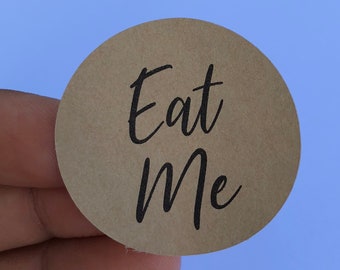 Eat Me Labels, Wedding Favor Stickers, Party Favor Stickers, Food Party ...