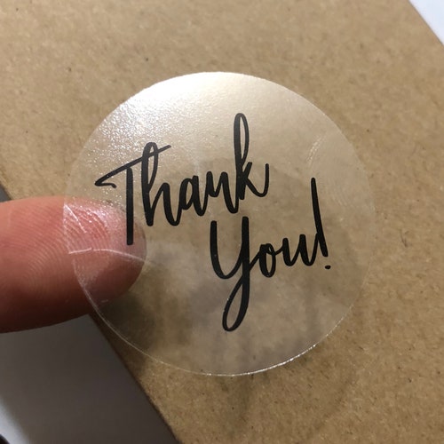 Clear Thank You Stickers Thank You Sticker Party Favor - Etsy