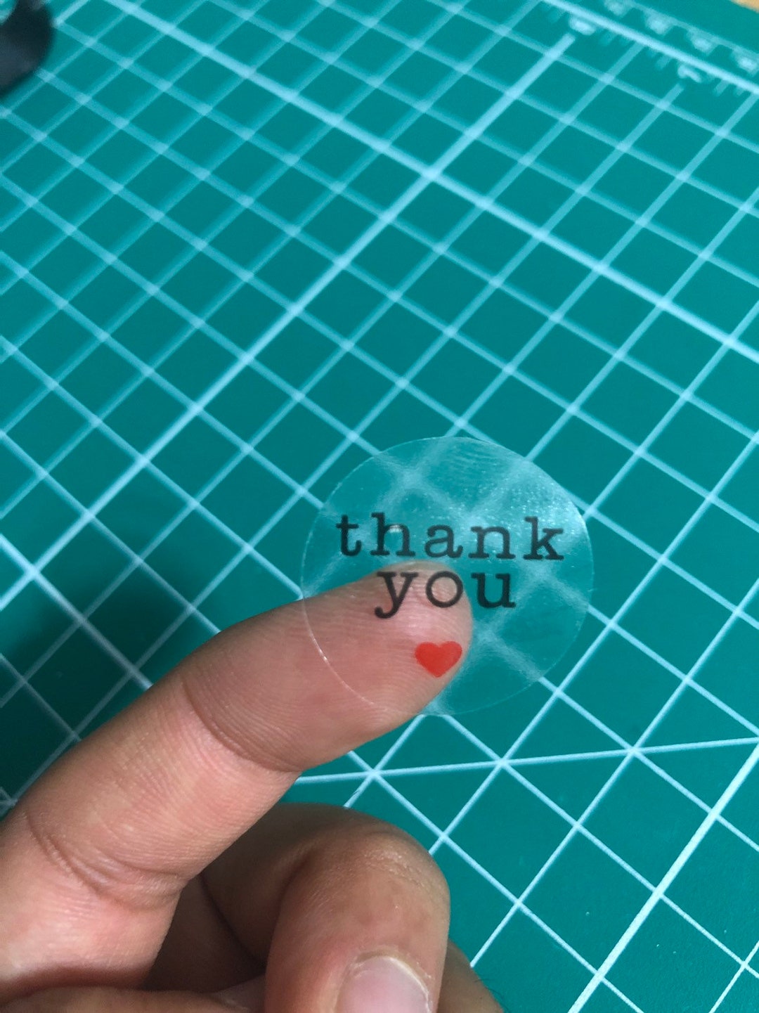 63 Pcs Clear Thank You Stickers - Etsy