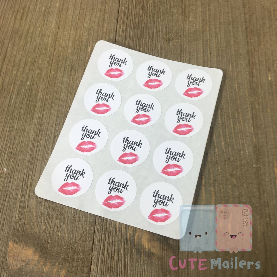60 Lipsense Thank You Stickers | Lips Stickers | Kiss Stickers ...