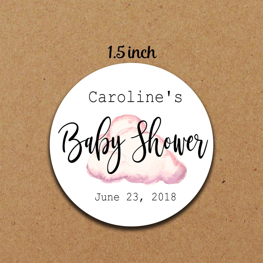 Baby Shower Stickers | Custom Baby Shower Stickers | Baby Shower Favors ...