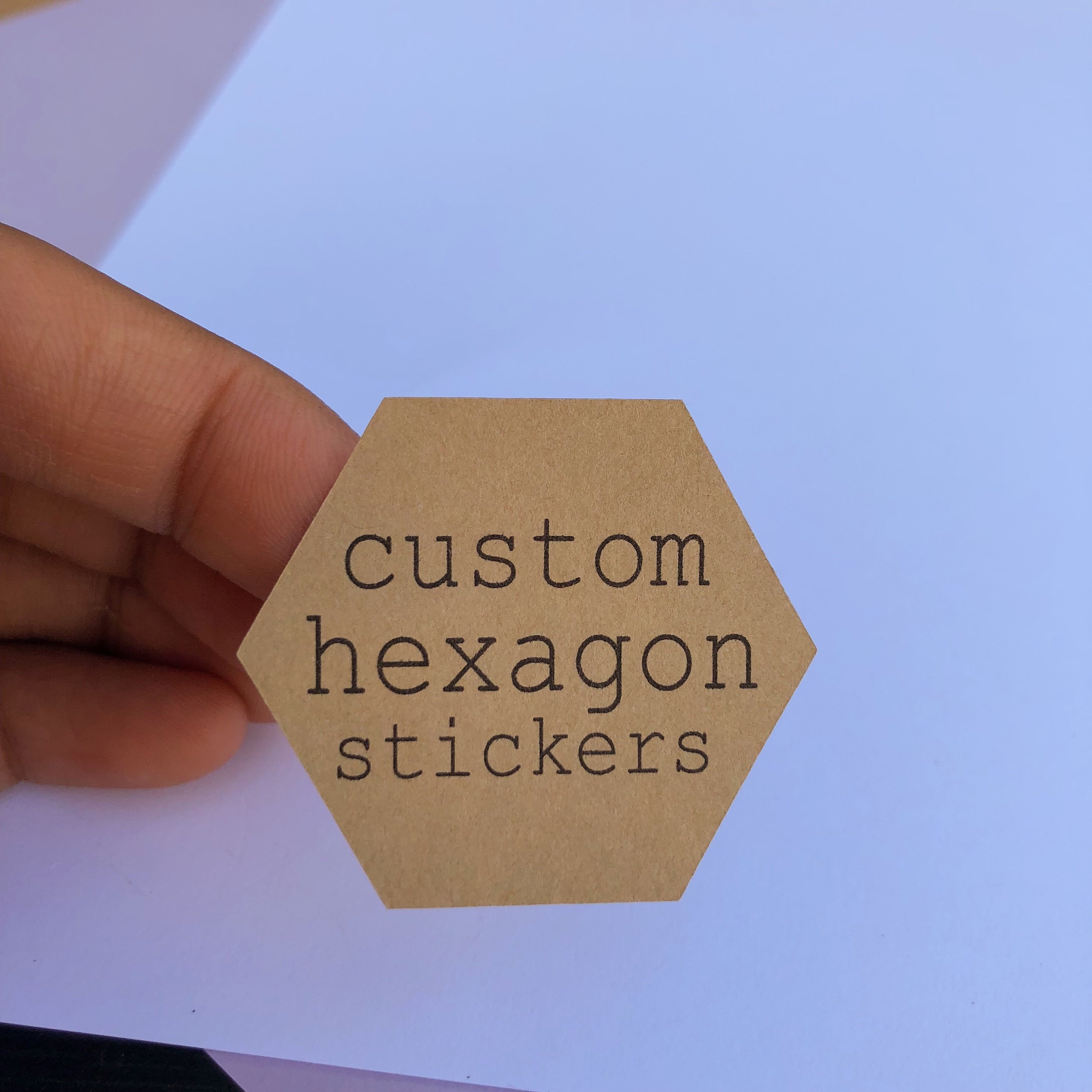 Custom Hexagon Stickers - Custom Labels - Hexagon Labels - Custom Clear ...