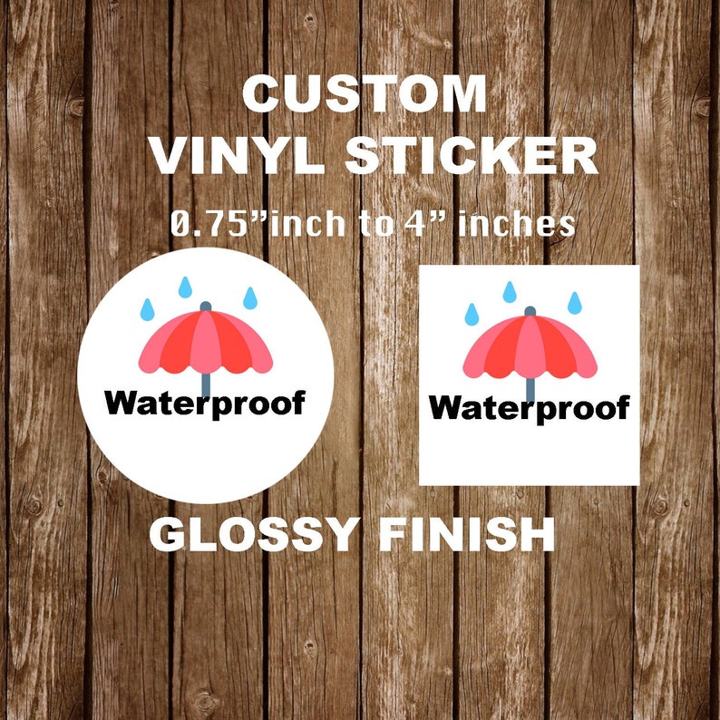 Custom Vinyl Stickers Custom Waterproof Stickers Available in Sizes From 1 to 4 Custom Labels ...