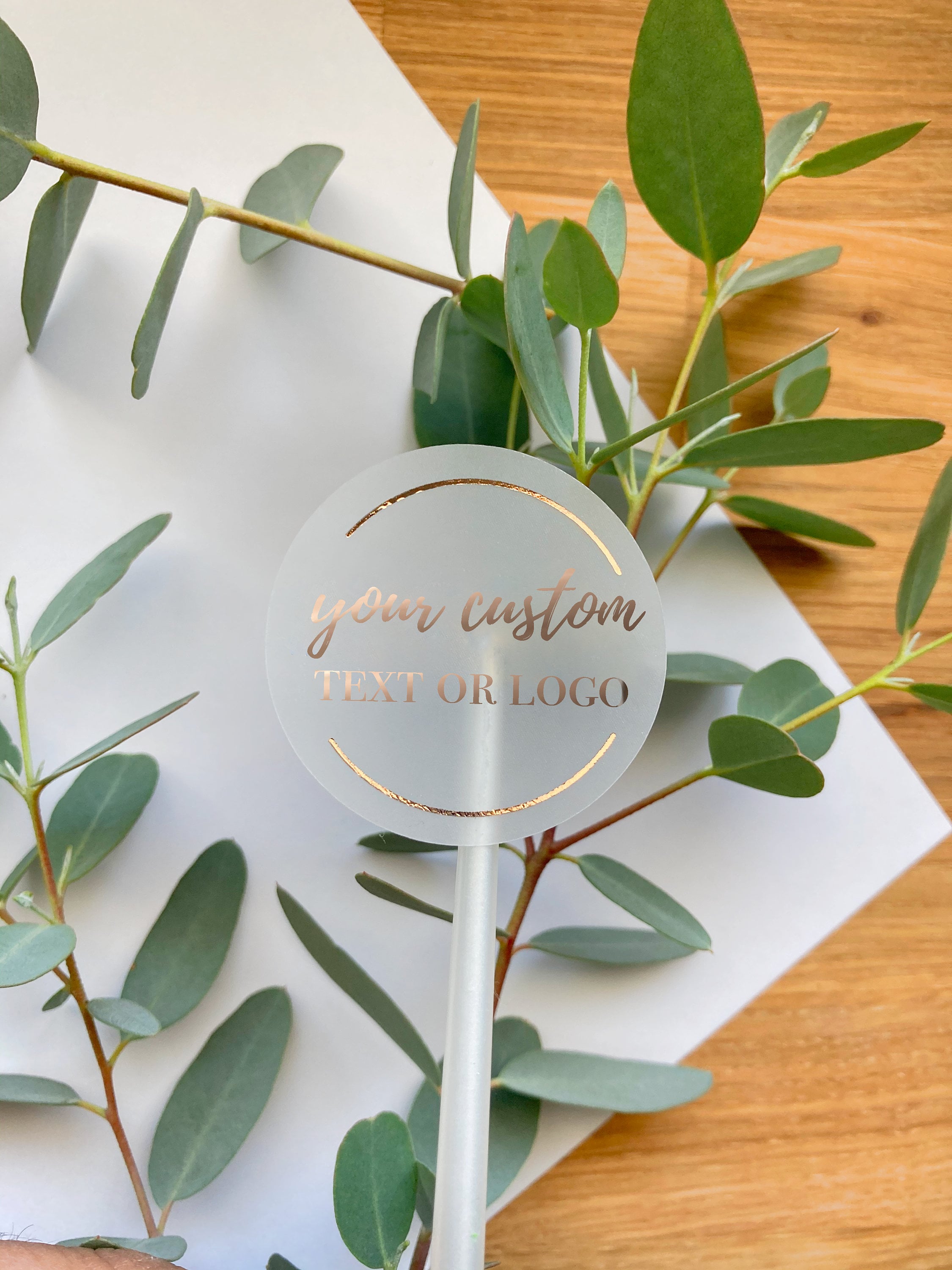 Custom Rose Gold Foil Stickers Foiled Wedding Favor Stickers Custom ...