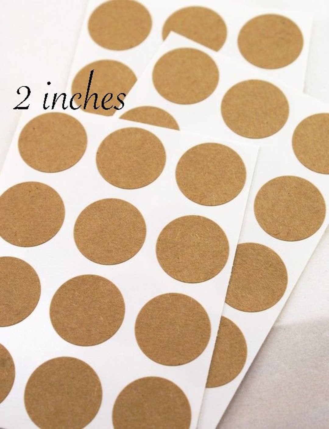 Custom Kraft Stickers 2 Inches | 20 Pieces | Kraft 2 Inches Stickers ...