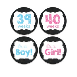 Baby Bump Stickers Chalkboard Style | Pregnancy Stickers | Belly ...