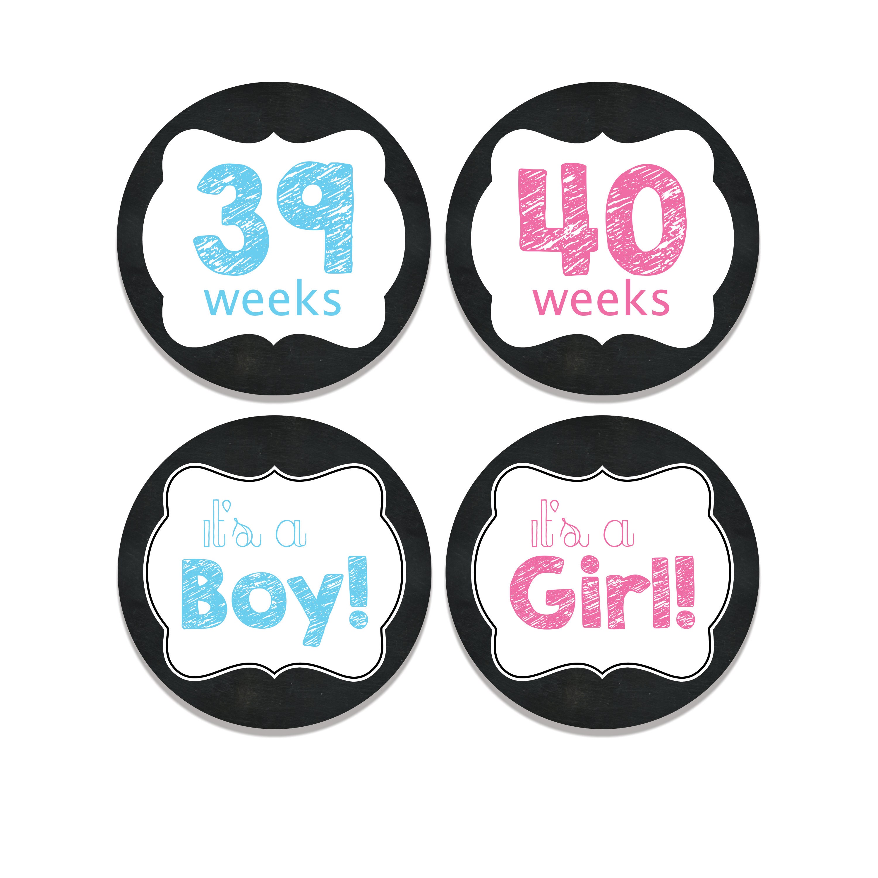 Baby Bump Stickers Chalkboard Style Pregnancy Stickers - Etsy