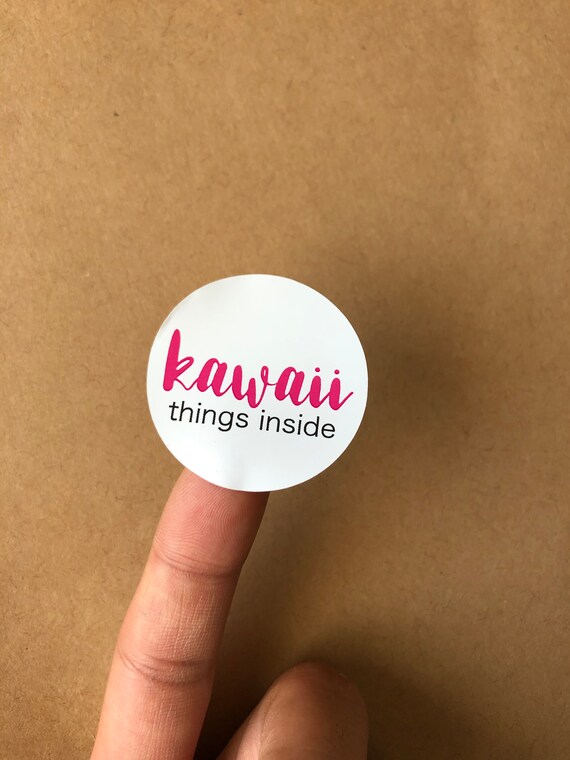 Kawaii Things Inside Sticker 1.5 Inches 30 Pieces Glossy | Etsy