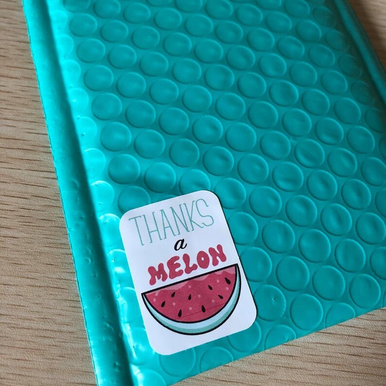 36 Pcs Thank You Stickers | Thanks a Melon | Cute Business Stickers ...