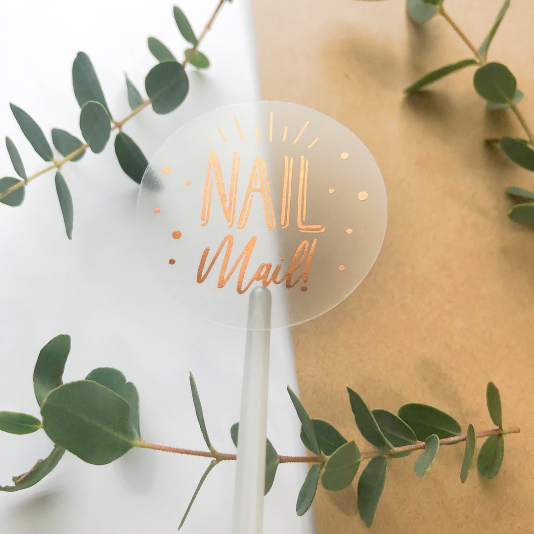 30 Pcs FOILED Nail Mail Stickers Color Street Thank You Stickers | Nail ...