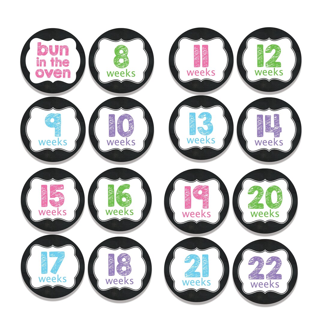 Baby Bump Stickers Chalkboard Style | Pregnancy Stickers | Belly ...