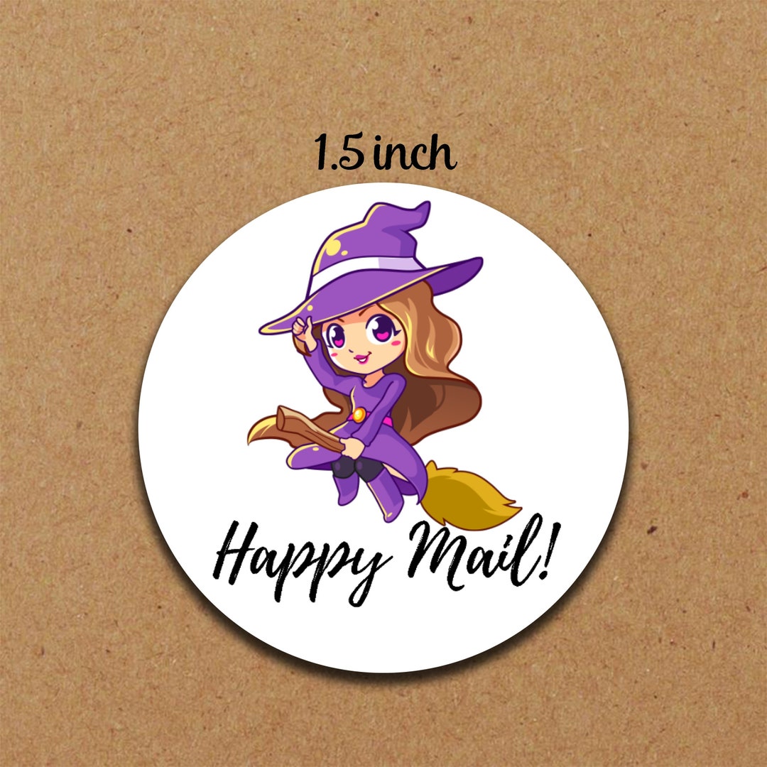 Witch Happy Mail Stickers | Witch Stickers | Halloween Stickers | Happy ...