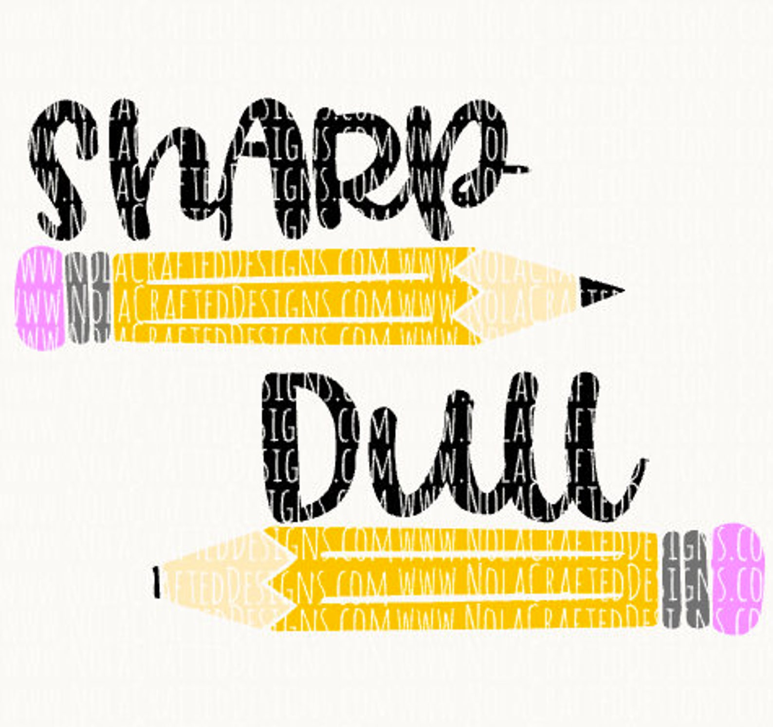 Sharp Pencil Svg Dull Pencil Svg Teachers Gift Svg - Etsy