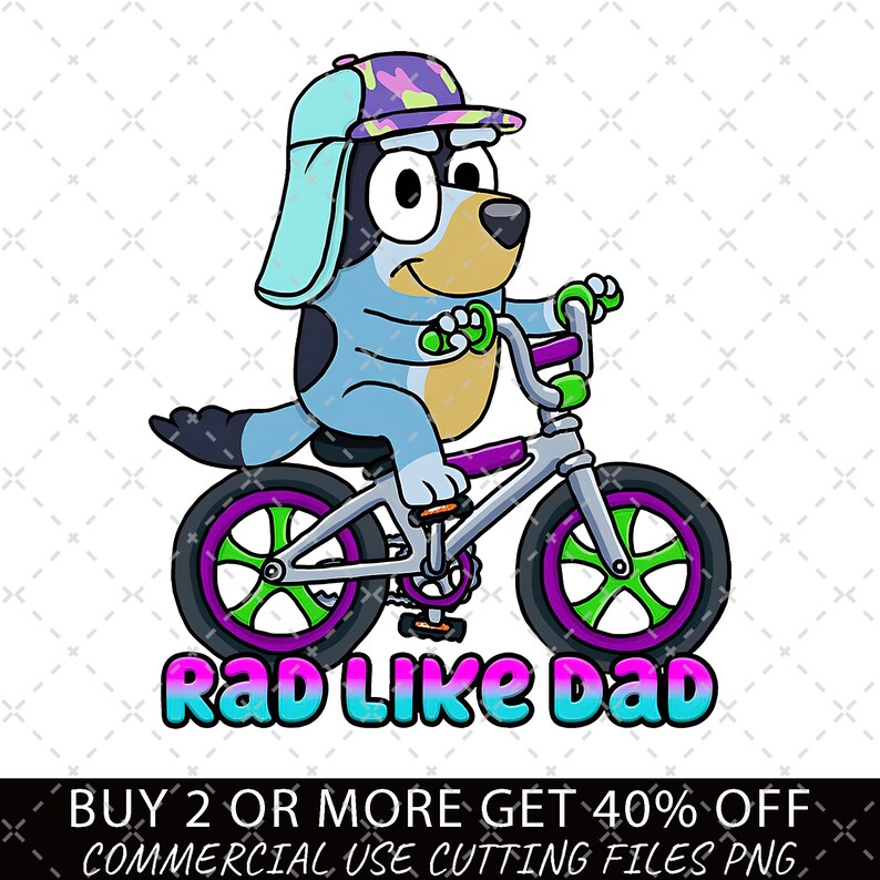 Bluey SVG, Rad Like Dad PNG, Bluey Family Svg, Decal Files, Vinyl ...