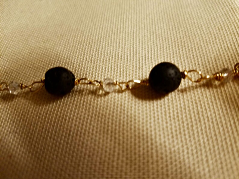 Lava and Quartz Necklace - Etsy