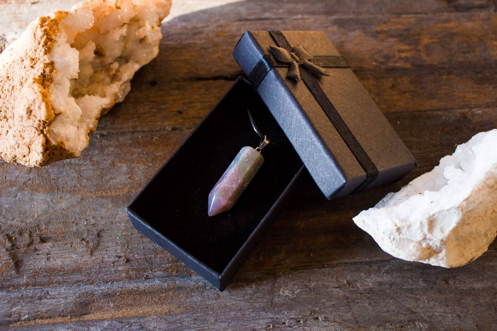 Watermelon Agate Necklace Polished Sterling Silver Natural | Etsy