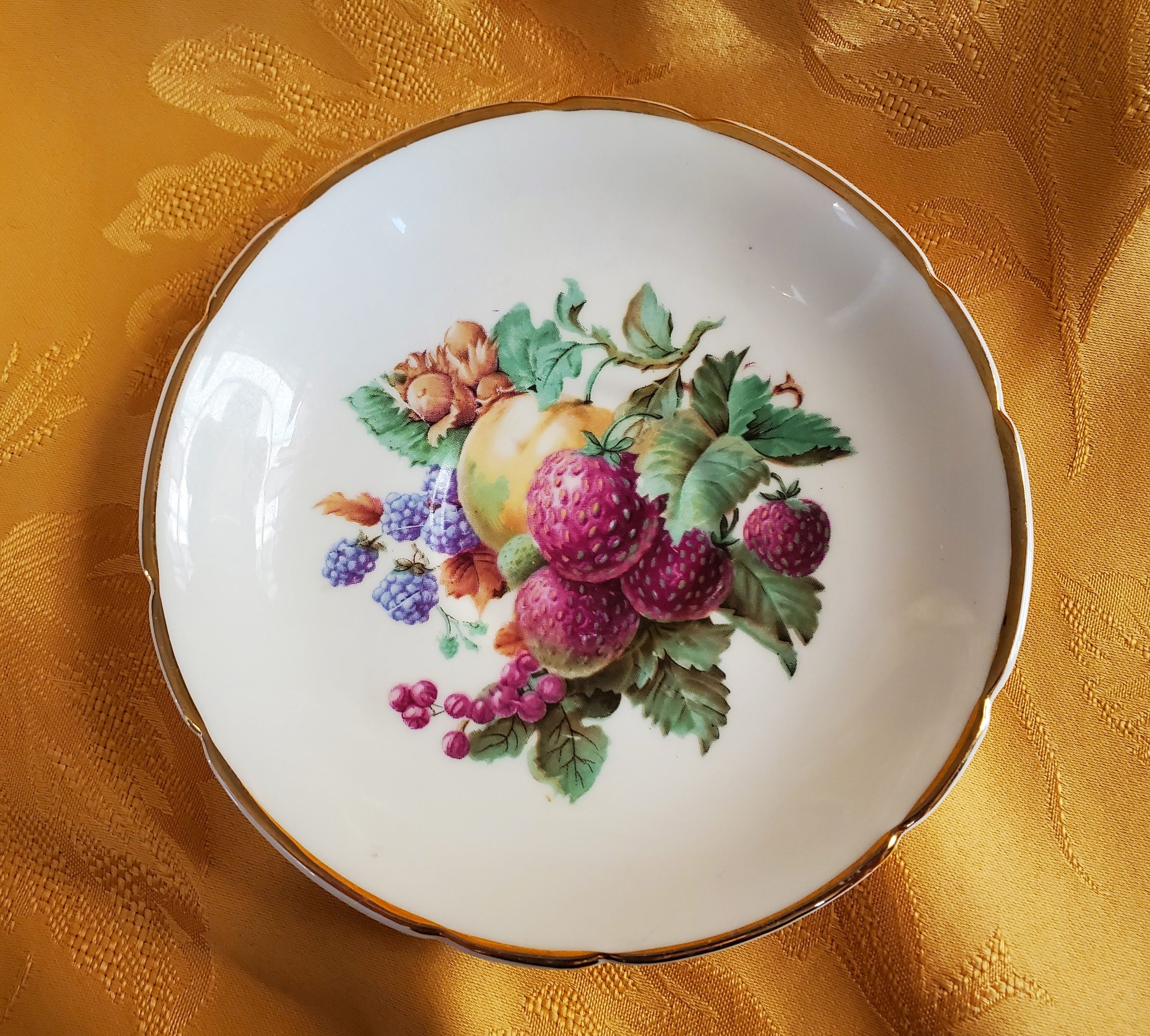 Vintage Regency Tea Cup Fruit and Leave Made in England - Etsy