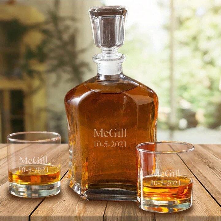 Personalized Decanter Set - Etsy