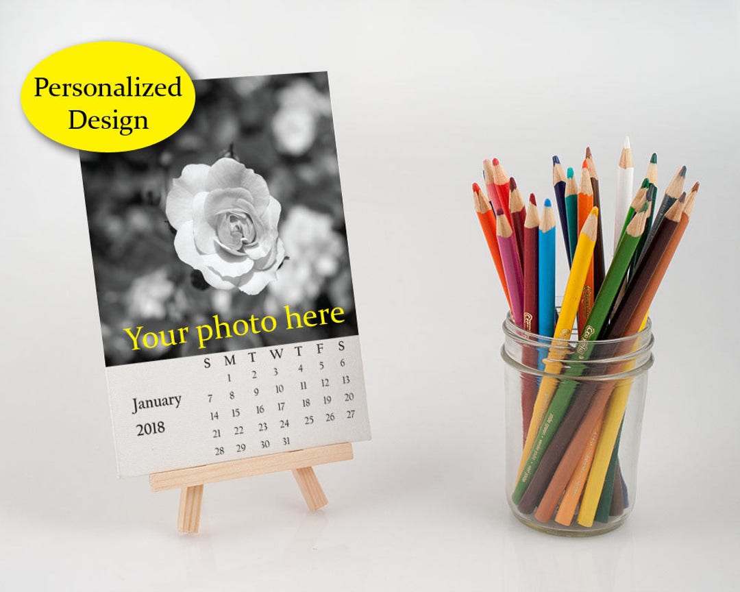 2024 Personalized Desk Calendar With Easel, Customize Loose Leaf ...