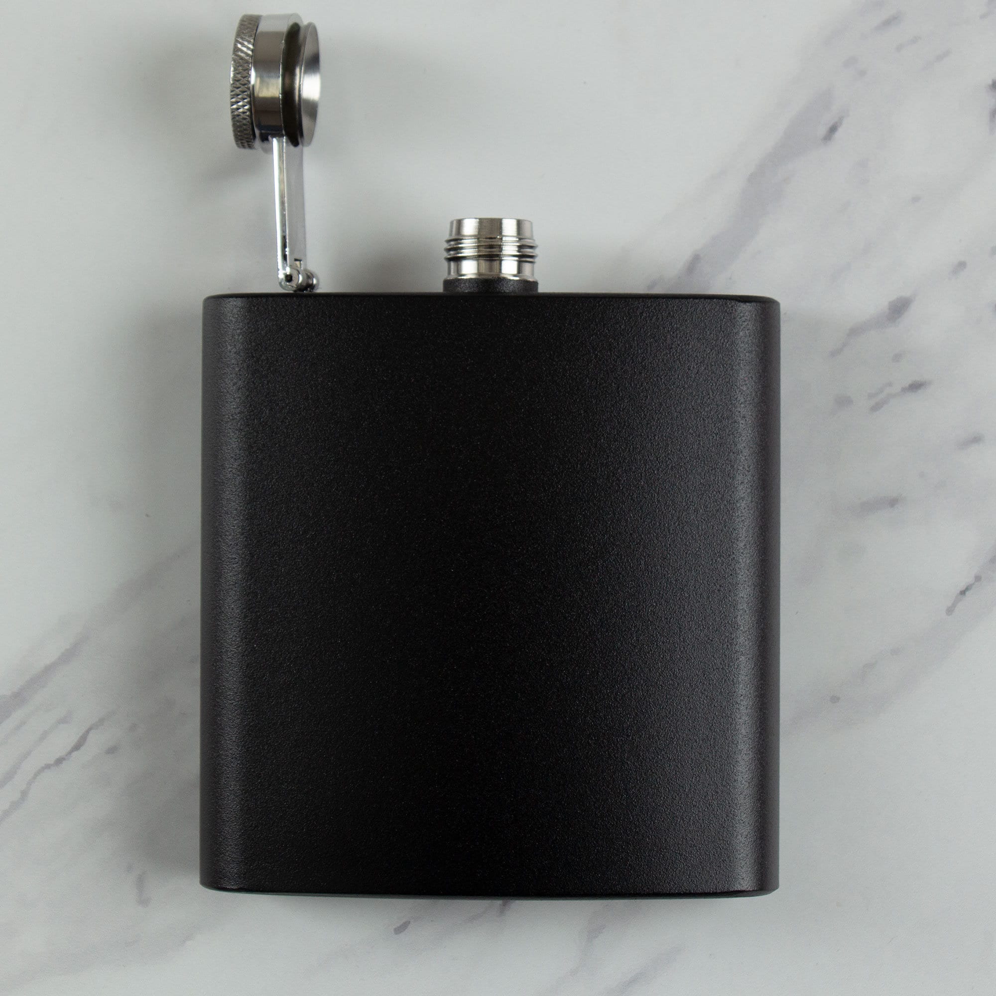 Personalized Black Matte Flask, Custom Laser Engraved Flasks, Groomsman ...