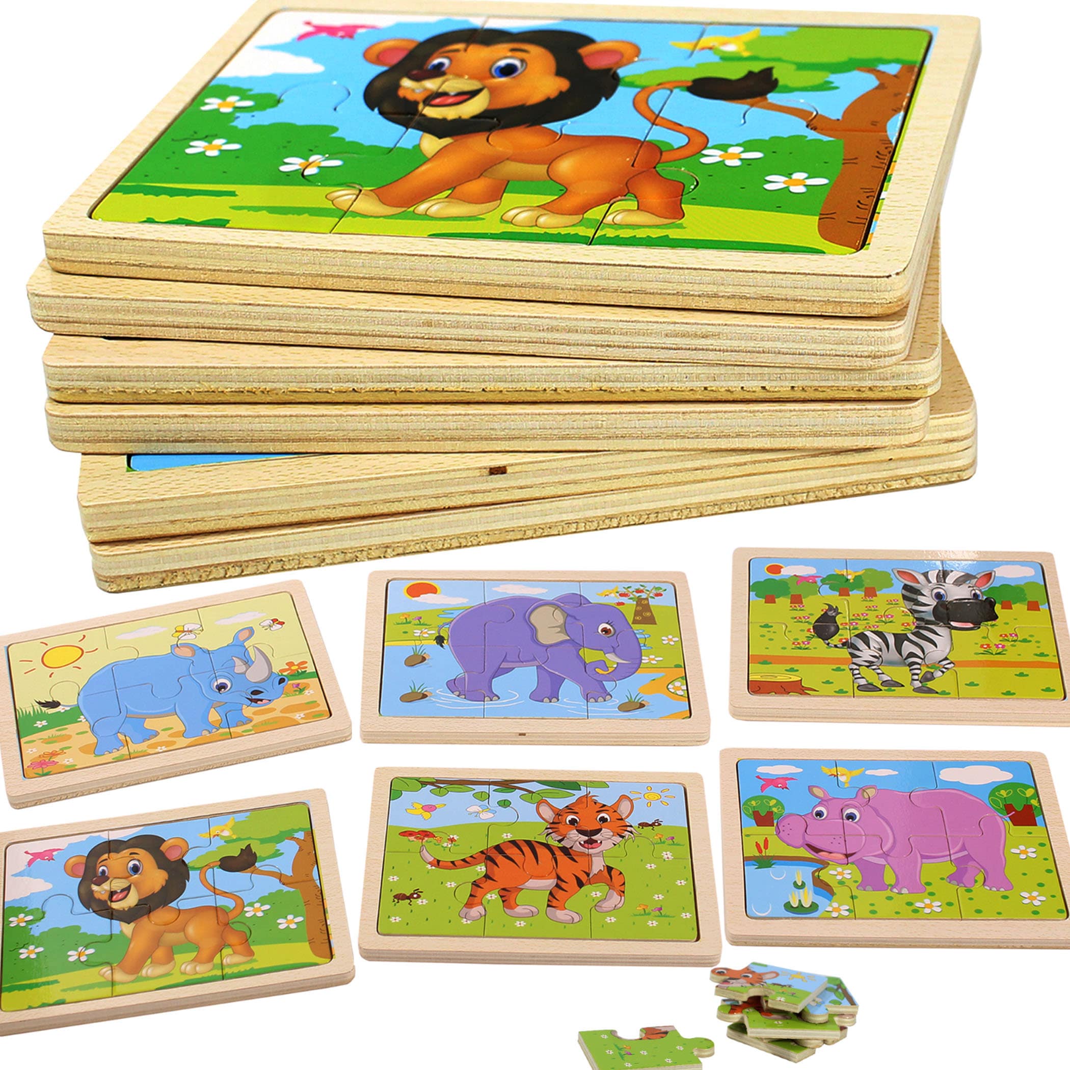 Wooden Puzzles For Kids Montessori Baby Toys Educational 3D Wooden
