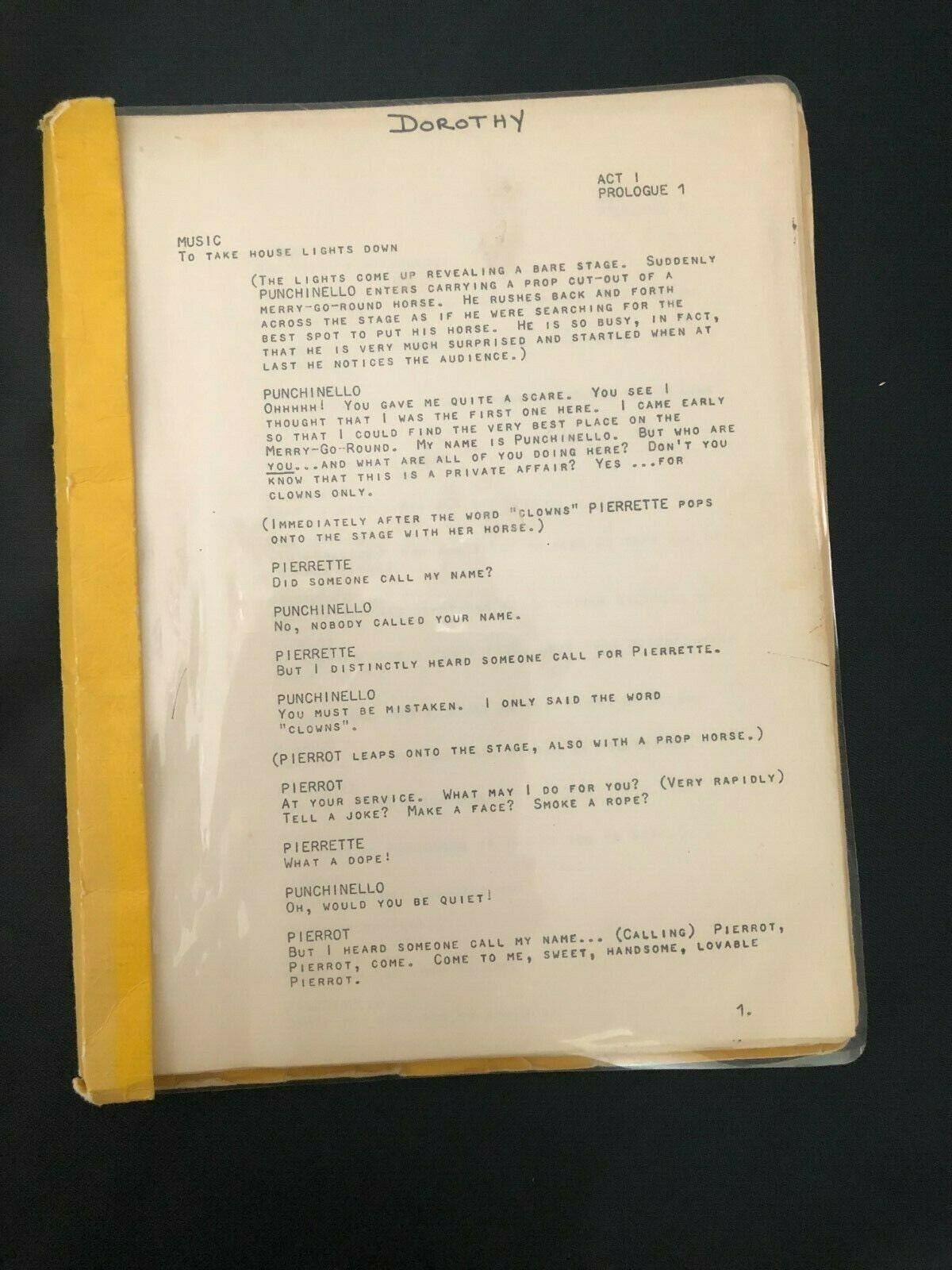 1971 Script the Yellow Brick Road Adapted by Iris Siff Alley Theater ...