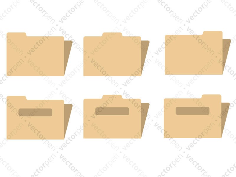 6 File Folder SVG Designs. Business Clip Art for Scrapbooking | Etsy