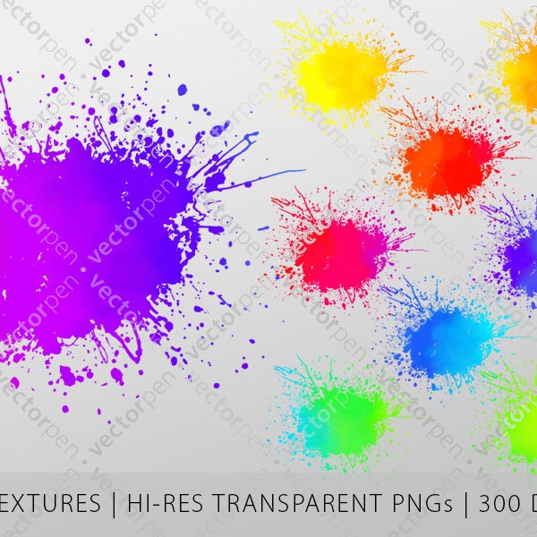 Neon Paint Splatter - Etsy