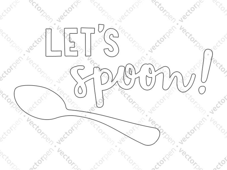Let's Spoon SVG. Humorous Kitchen Sayings for Scrapbooking, Cricut, and ...